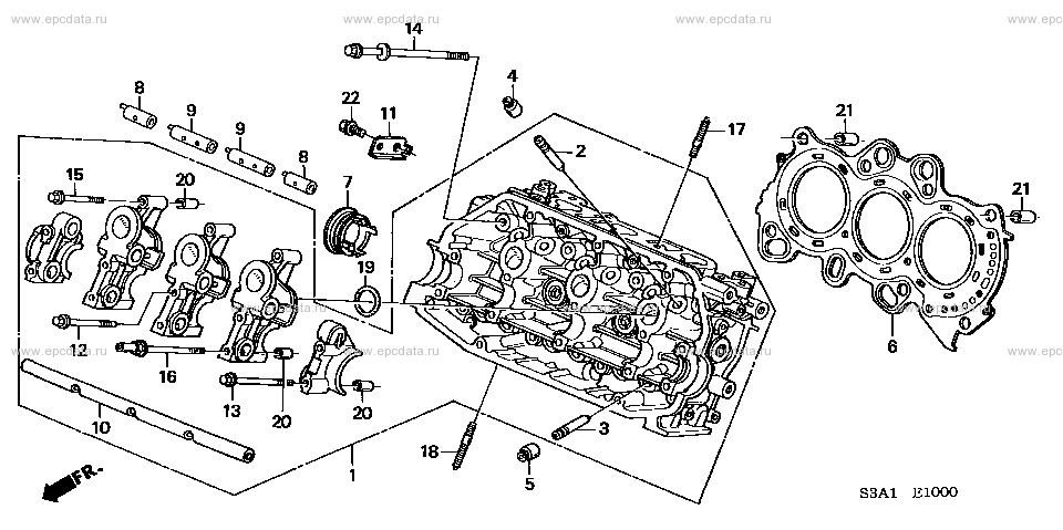 E-10 cylinder head for Honda Acty Truck frame GD-HA7 - Auto parts - Amayama